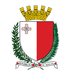 Malta coat arms seal national emblem Royalty Free Vector