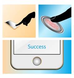 Fingerprint scanner icon Royalty Free Vector Image