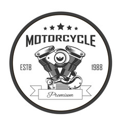 Motorcycle repair logo design Royalty Free Vector Image