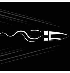 Flying bullet Royalty Free Vector Image - VectorStock