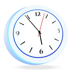 Neon Clock Royalty Free Vector Image - VectorStock