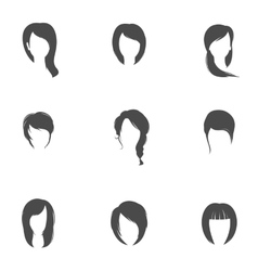 Female hairstyles set Royalty Free Vector Image
