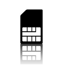 Sim card icon or esim chip pictogram symbol Vector Image