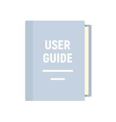 User guide papers icon flat style Royalty Free Vector Image