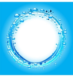 Water bubbles border over blue Royalty Free Vector Image
