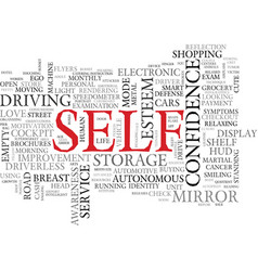 Self word cloud concept Royalty Free Vector Image