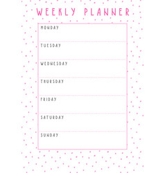 Printable template monthlyy planner page Vector Image