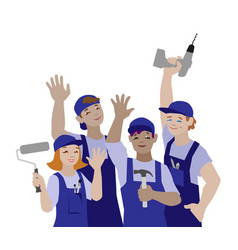 Waving teenys Royalty Free Vector Image - VectorStock