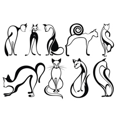 Black cats Royalty Free Vector Image - VectorStock