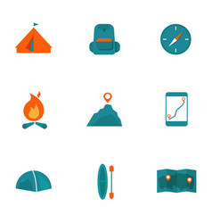 Camping symbol compass Royalty Free Vector Image