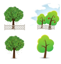 Trees in park Royalty Free Vector Image - VectorStock