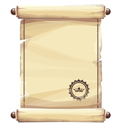 Antique bright floral frame on grungy parchment Vector Image