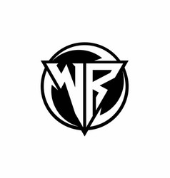 Wr logo monogram design template Royalty Free Vector Image