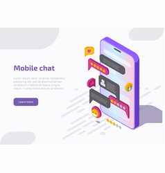 Smartphone isometric icon 3d flat mobile device Vector Image