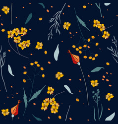 Realistic isolated seamless flower pattern Vector Image