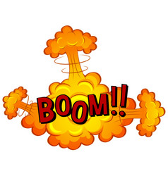 Cloud exploded with word boom Royalty Free Vector Image