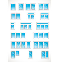 Open window template view Royalty Free Vector Image