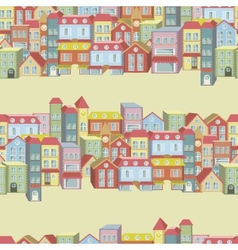 Cartoon map seamless pattern with houses and roads