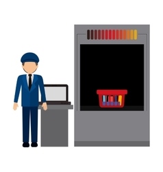 Passenger and security checkpoint design Vector Image