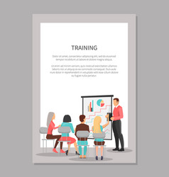 Business training workshop announcement poster Vector Image