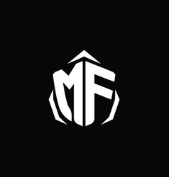 Em logo monogram shield crown luxury design Vector Image