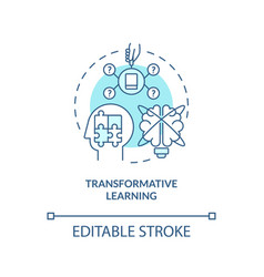 Continuous learning blue gradient concept icon Vector Image