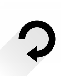 Black arrow icon reload sign on white background Vector Image