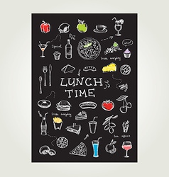 Lunch menu restaurant design Royalty Free Vector Image