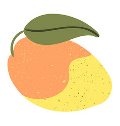 Strong cartoon mango fruit superhero character Vector Image