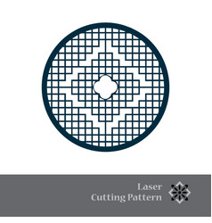 Modern laser cut panel gate design Royalty Free Vector Image