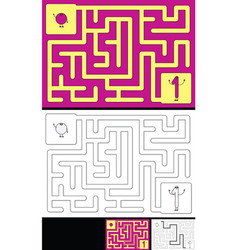 Maze number 7 Royalty Free Vector Image - VectorStock