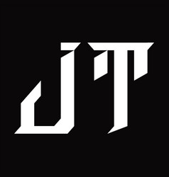Jt logo monogram with diamond shape design Vector Image