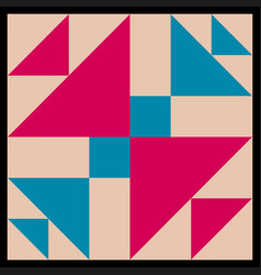 Barn quilt pattern amish patchwork design Vector Image