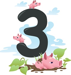 Collection sweet numbers for kids 2 Royalty Free Vector