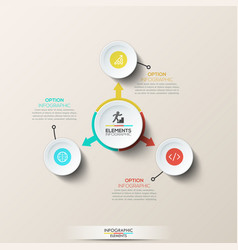 Creative infographic design template with 6 Vector Image