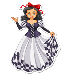 Beautiful princess with diadem Royalty Free Vector Image