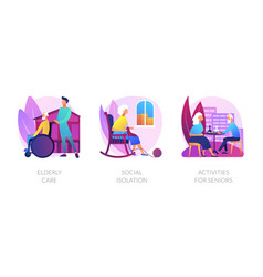 Old people lifestyle concept metaphors Royalty Free Vector