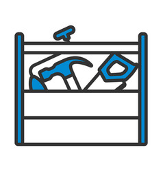 Instrument toolbox with tools kit Royalty Free Vector Image