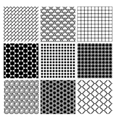 Netting geometric seamless patterns Royalty Free Vector