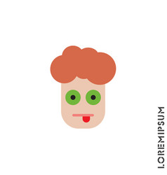 Mocking funny humor emoticon boy man icon Vector Image