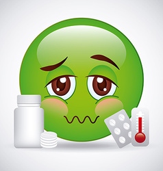 Emoticon pointing down Royalty Free Vector Image