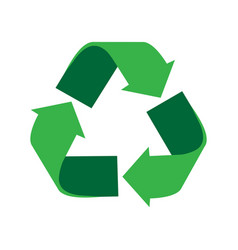 Recycling logo icon recycled black sign isolated Vector Image