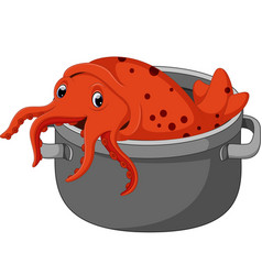 Cute squid cartoon Royalty Free Vector Image - VectorStock