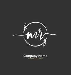M mm initial handwriting and signature logo Vector Image