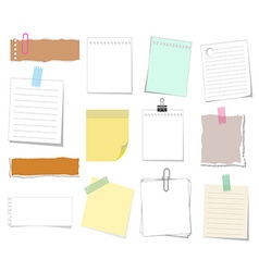 Note aper set Royalty Free Vector Image - VectorStock