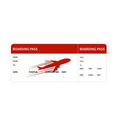 Red boarding pass Royalty Free Vector Image - VectorStock