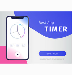 Hourglass retro poster Royalty Free Vector Image