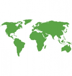 World map green template Royalty Free Vector Image