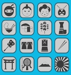 Japan Icons Royalty Free Vector Image - VectorStock