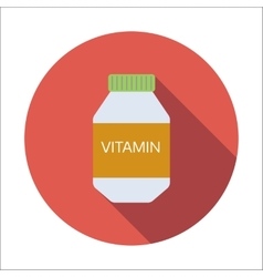 Vitamin flat icon Royalty Free Vector Image - VectorStock